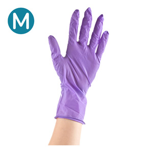 Safeskinsup®/sup Sterile Nitrile Examination Gloves Purple (Medium)